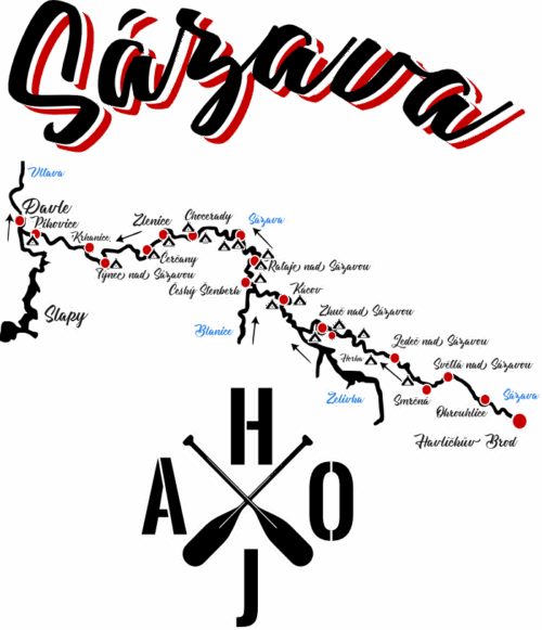 Sázava, mapa - 123triko.cz - kvalitní trička s jakýmkoliv potiskem